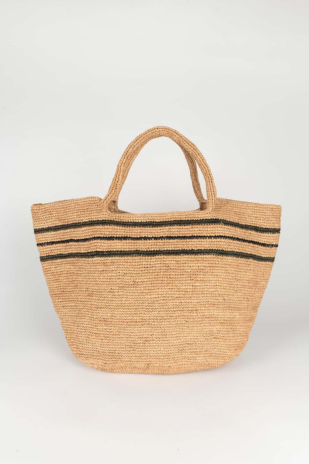Tárika raffia bag with striped detail | Rivera